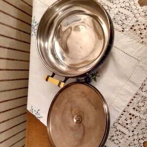 Vintage | Dining | Vintage Tarnished Silver Plate Casserole Dish Holder ...
